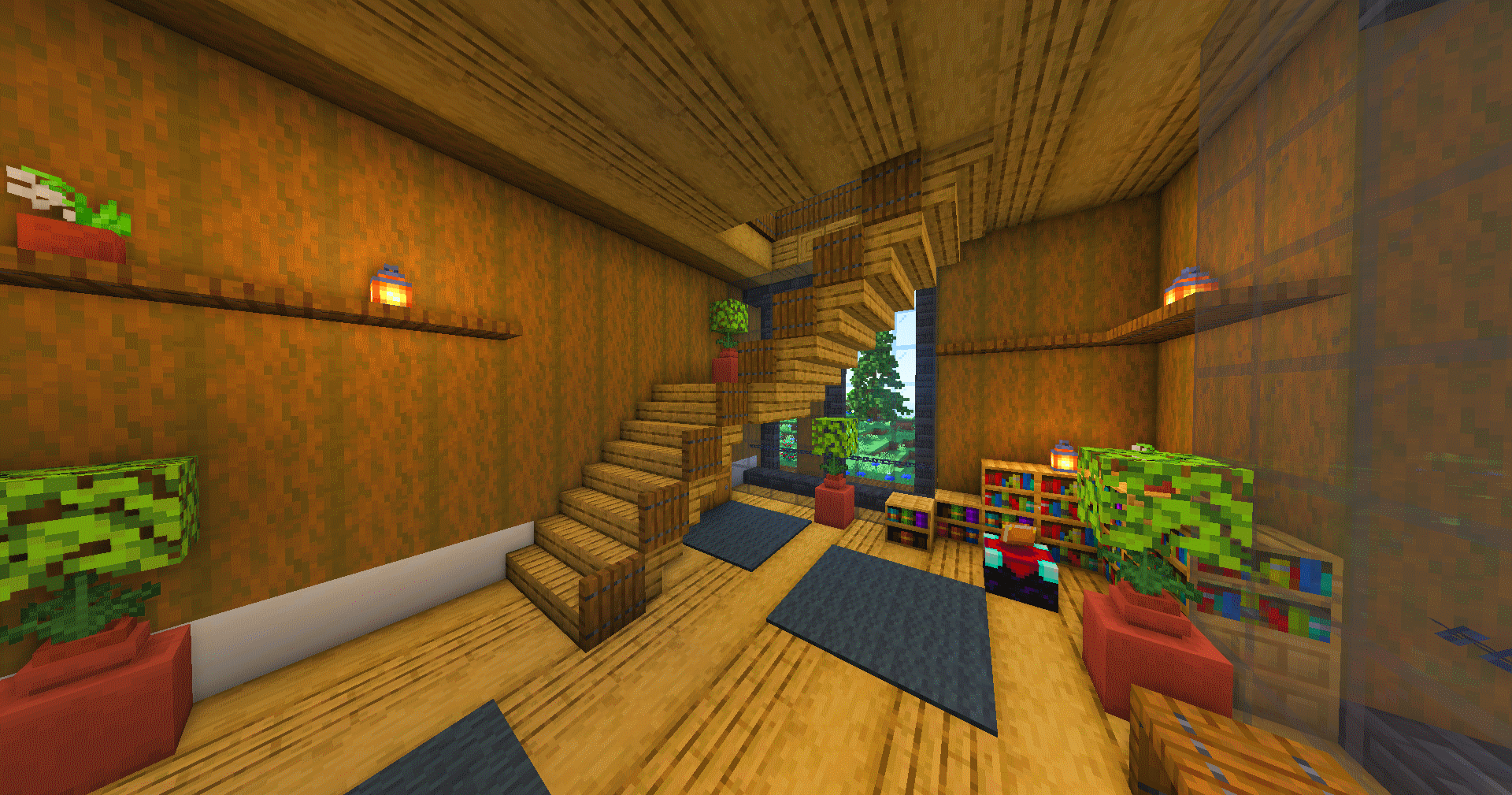 Minecraft Log Cabin Interior A Redwood Forest Log Cabin Shoutout To