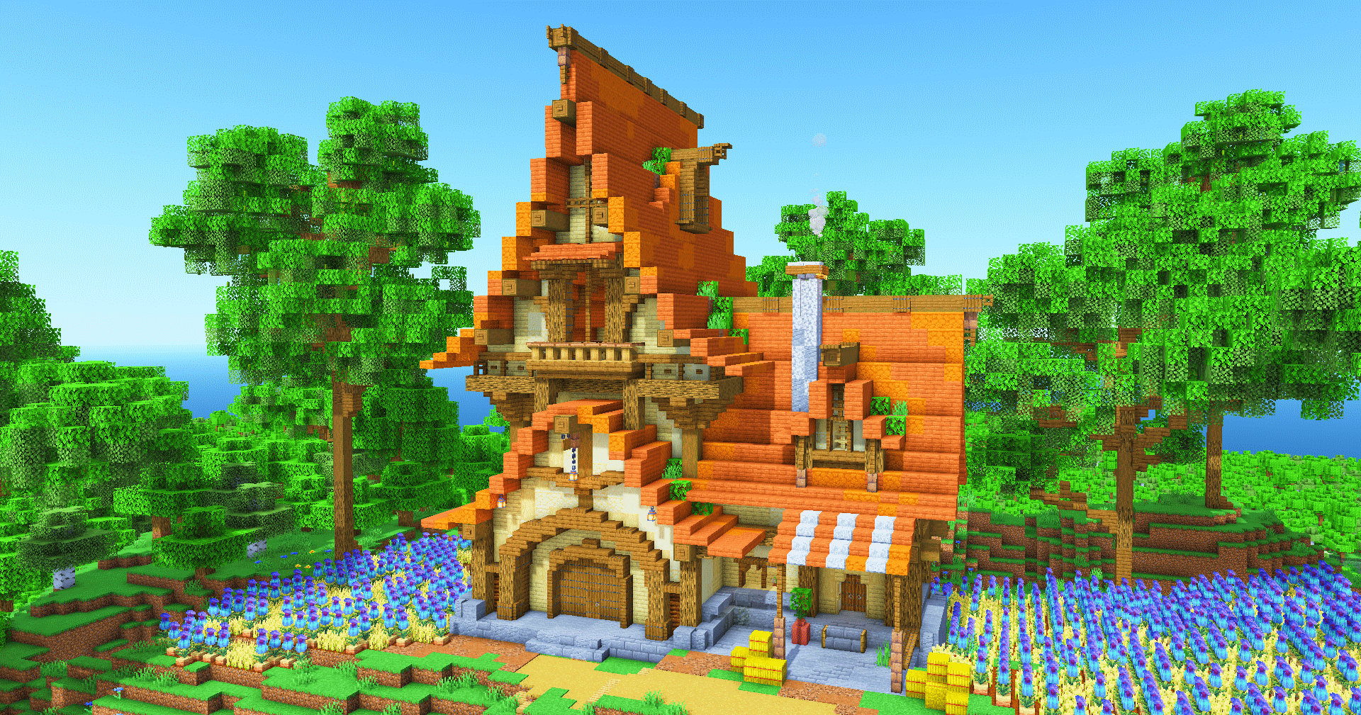 Minecraft - Blaze Birch Fantasy House | Download