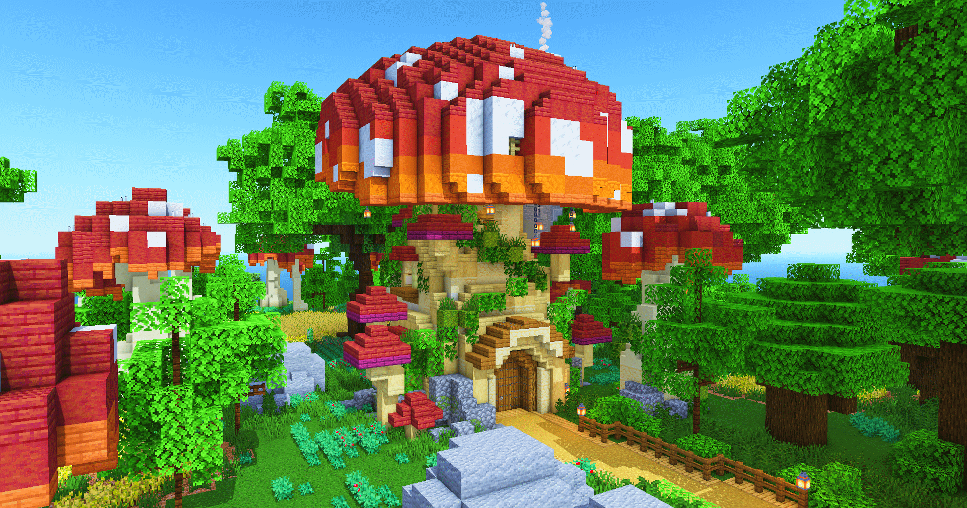 Minecraft - Mycelium Toadstool Cottage | Download [Charliecustard Builds]