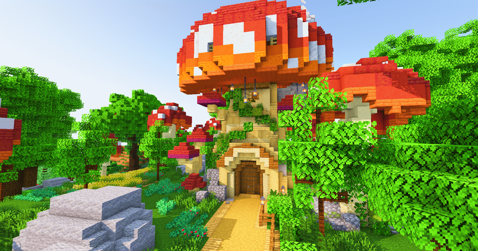 Minecraft - Mycelium Toadstool Cottage | Download [Charliecustard Builds]