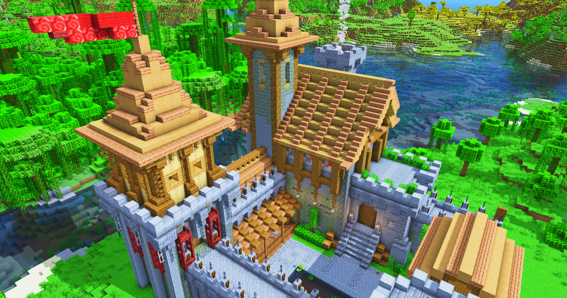 Minecraft - Jungle Castle | Download [Charliecustard Builds]