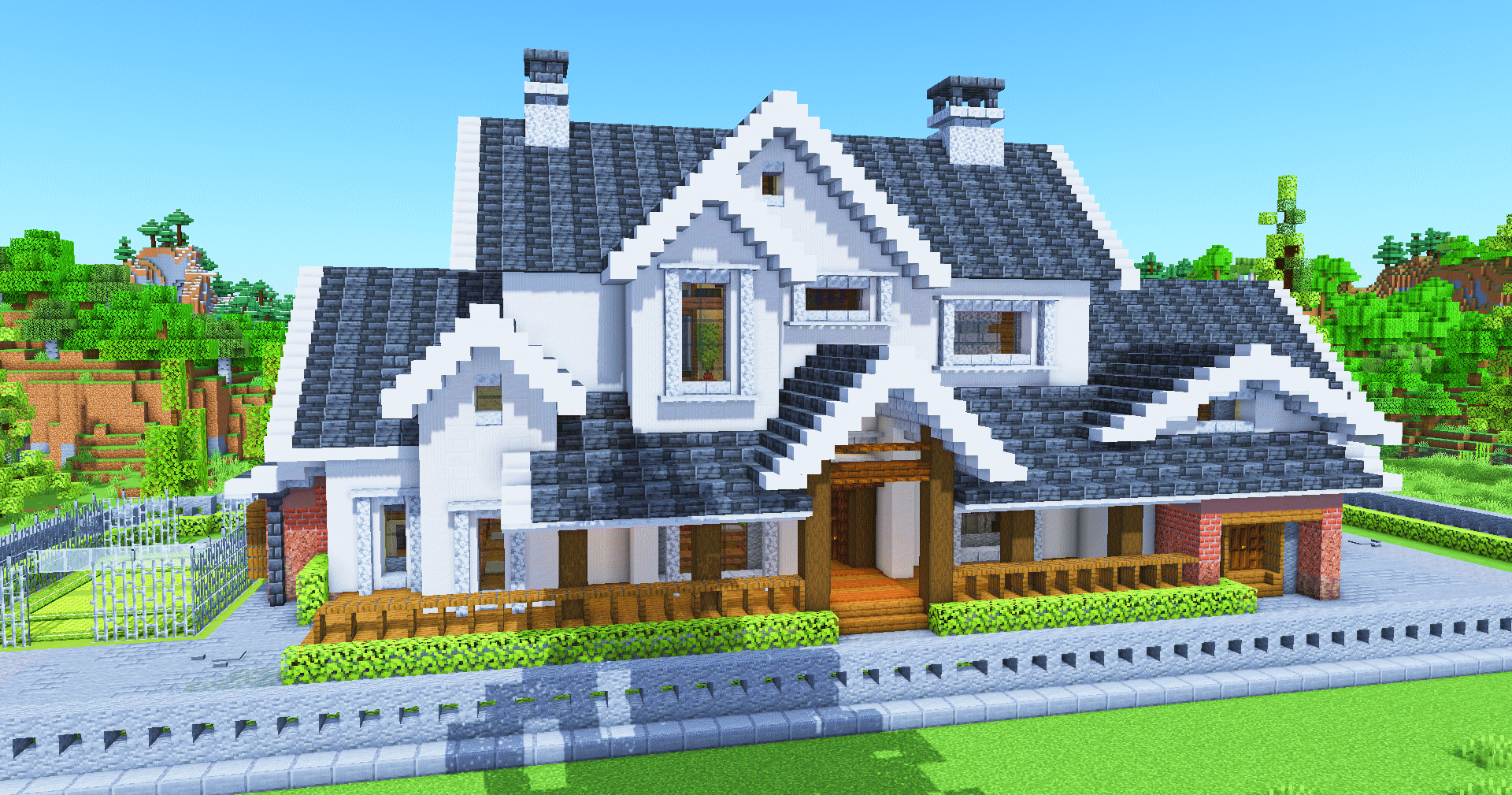 Minecraft Suburban House Minecraft Traditional Modern House #2