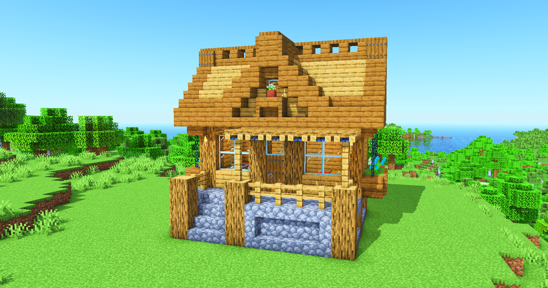 Minecraft - Starter House #2 Free 3D Guide | Download [Charliecustard ...