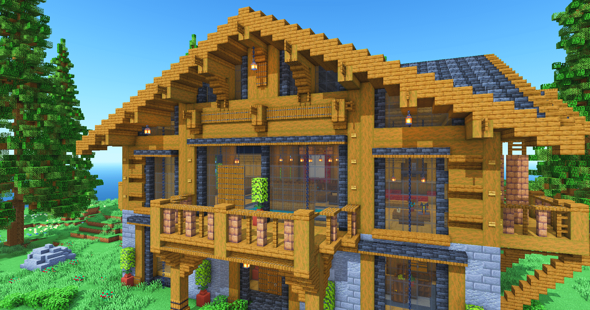 Minecraft Cabin Diner | 3D Guide @ Charliecustard Builds