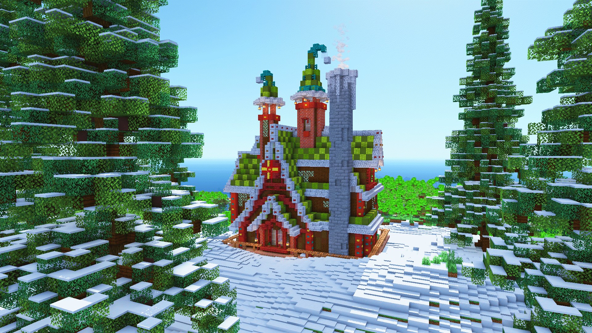 Small House Designs Minecraft Chrismas