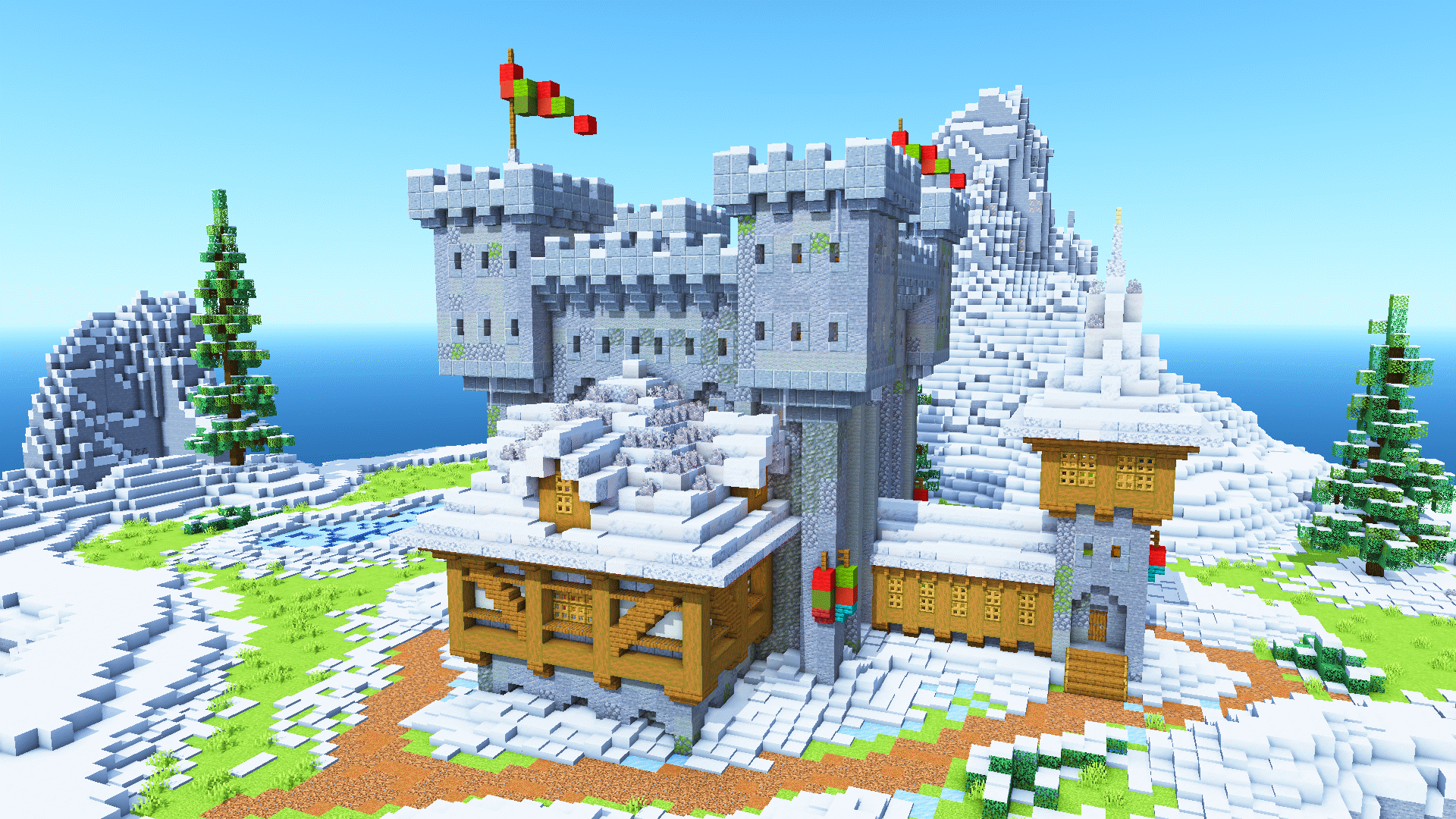 Christmas Castle Base | 3D Guide & Download @ Charliecustard Builds