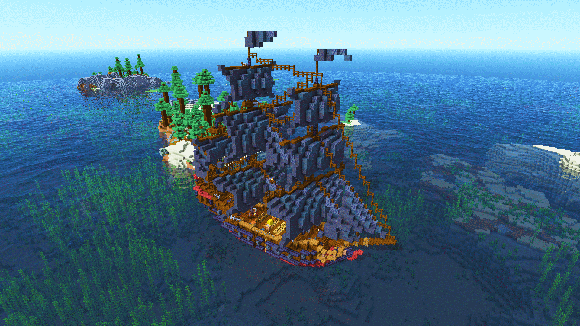 Minecraft Pirate Ship By Pirate Island [1.20.2] | Minecraft Map