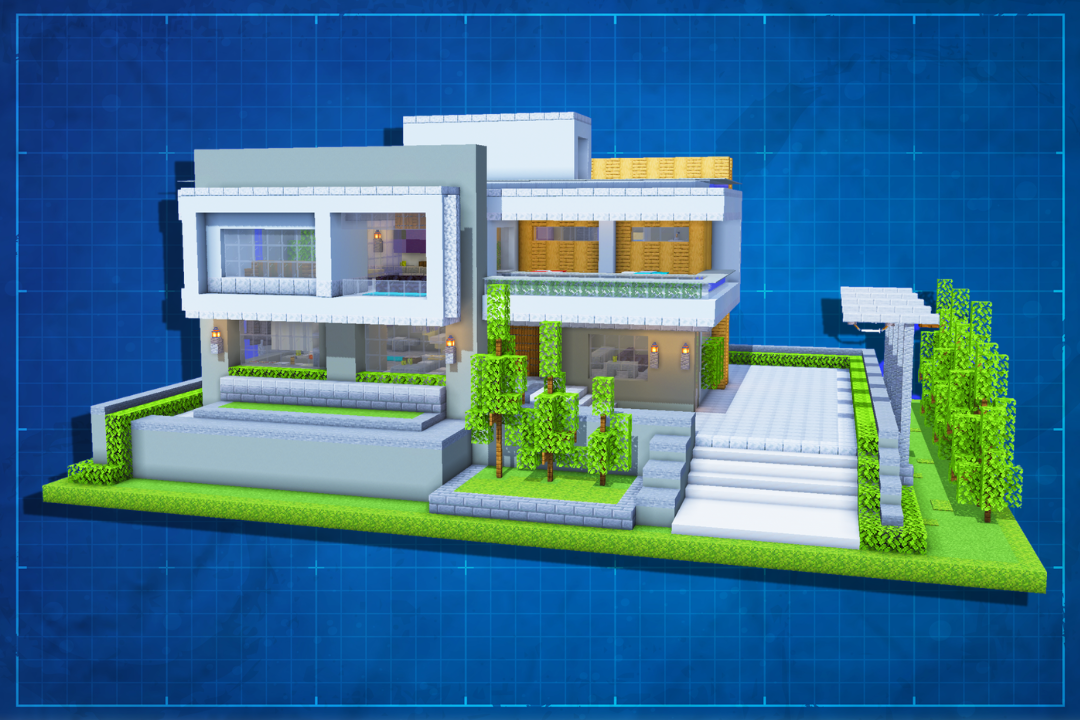 Minecraft Modern House #4 | 3D Guide @ Charliecustard Builds