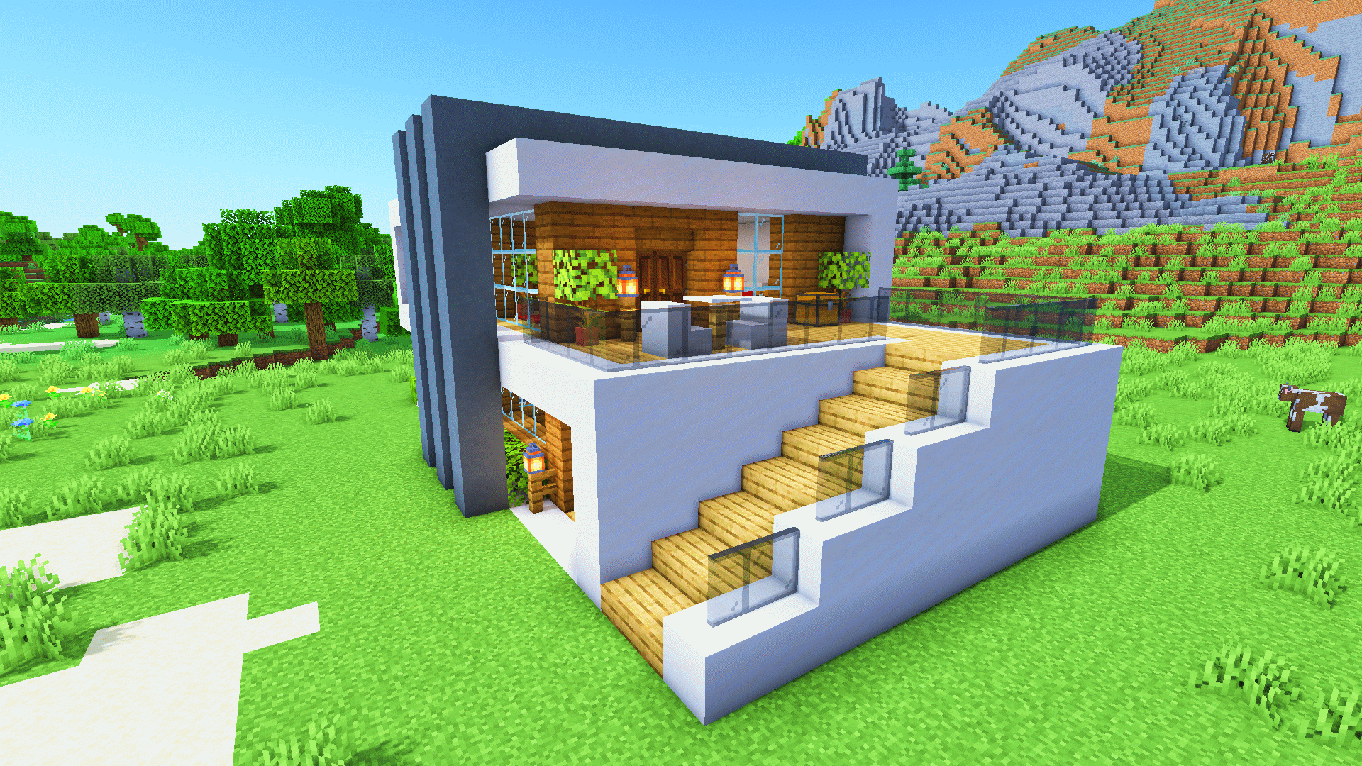 Minecraft Mini Modern Survival House | 3D Guide @ Charliecustard Builds