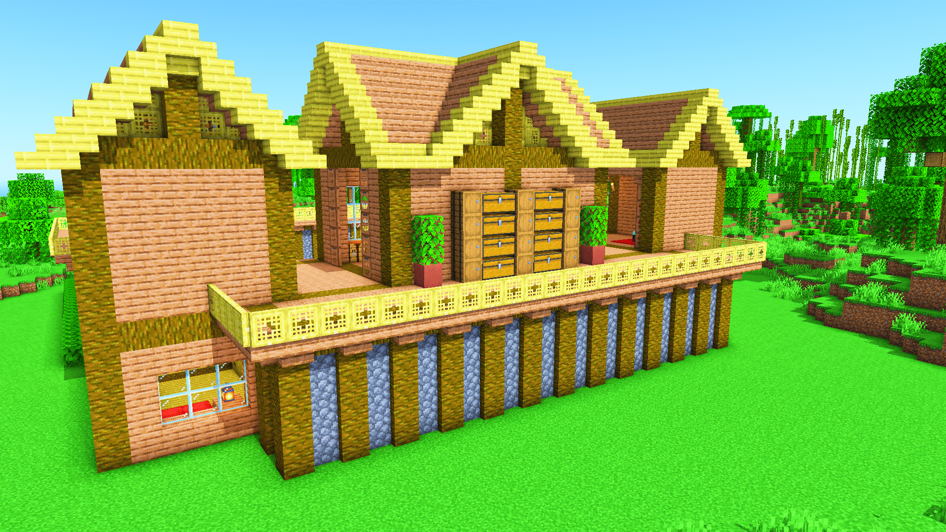 Starter House #40 Jungle Theme @ Charliecustard Builds | Download