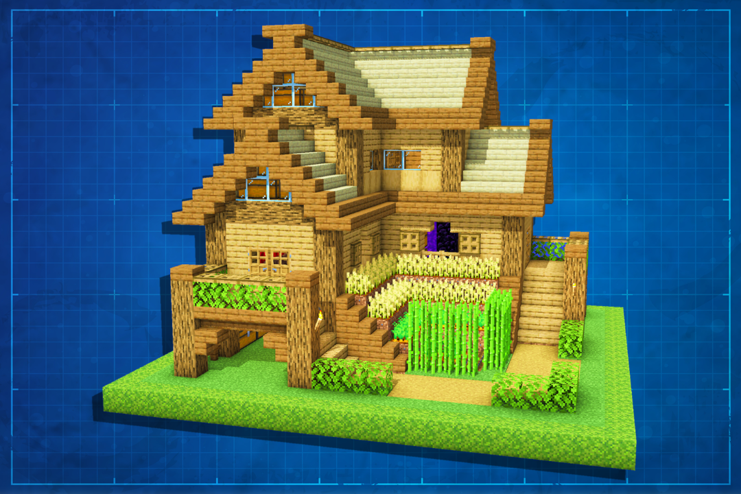 Minecraft Starter House #92 | 3D Guide @ Charliecustard Builds