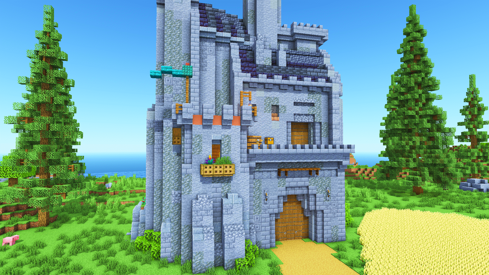 Minecraft The Deepslate Castle Keep | 3D Guide @ Charliecustard Builds