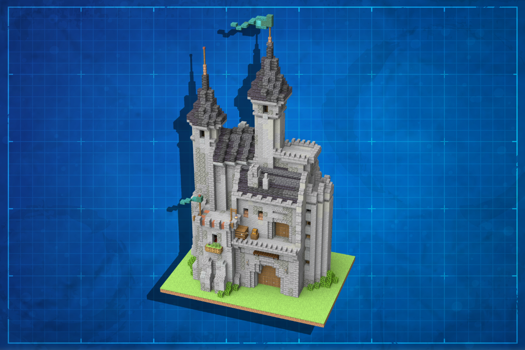Minecraft The Deepslate Castle Keep | 3D Guide @ Charliecustard Builds