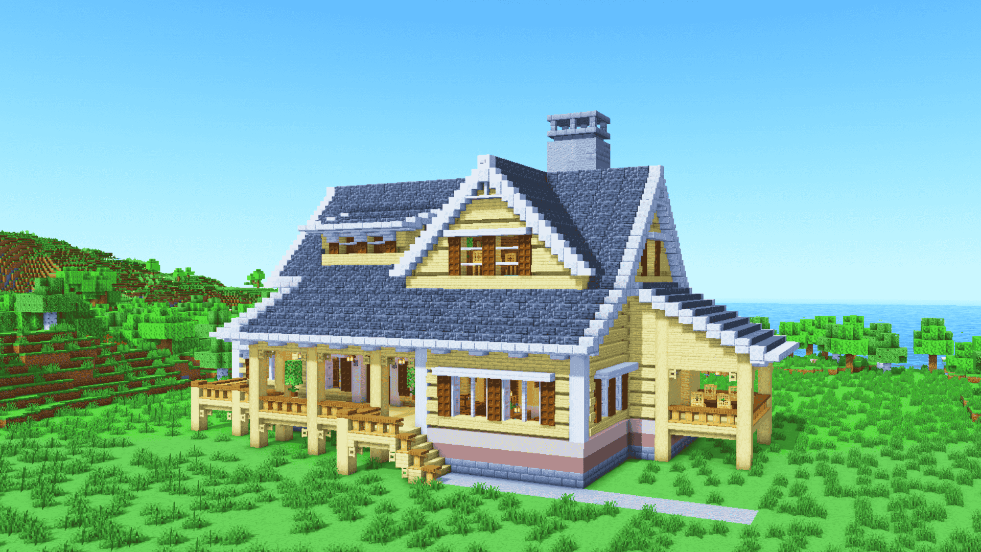 Two Story Cottage House Minecraft