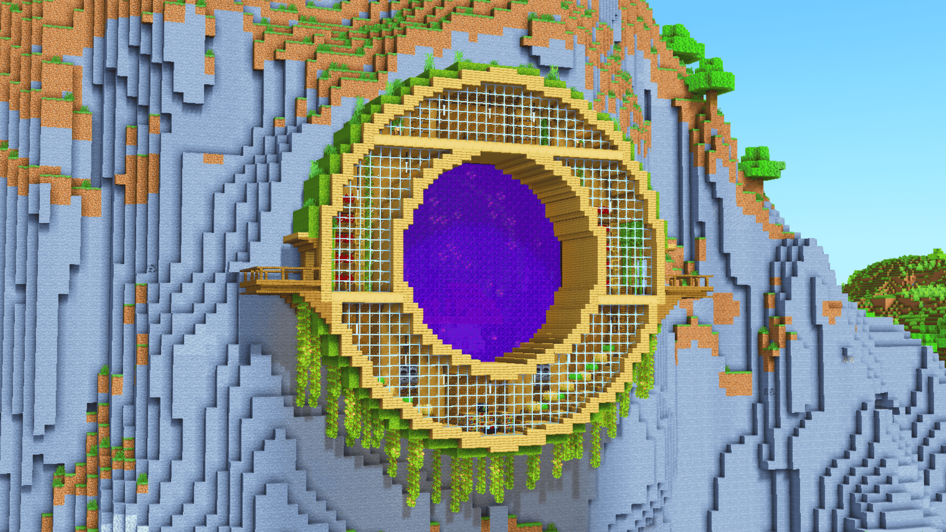 Minecraft Circle Portal Base | 3D Guide @ Charliecustard Builds