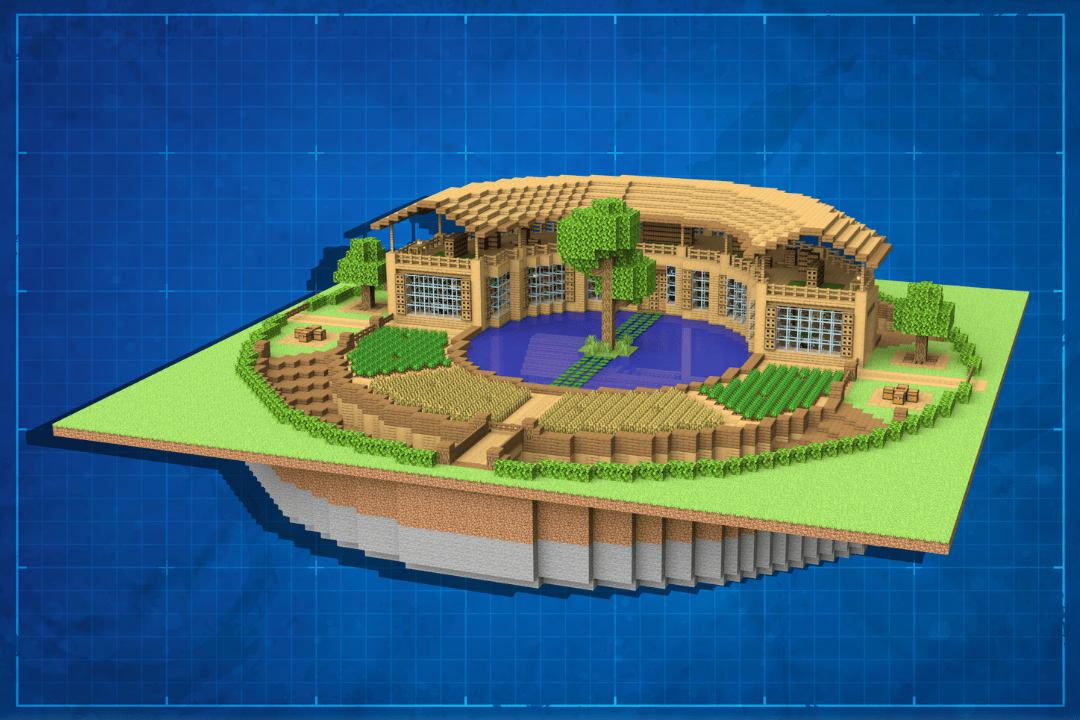 Minecraft Circle Base | 3D Guide @ Charliecustard Builds