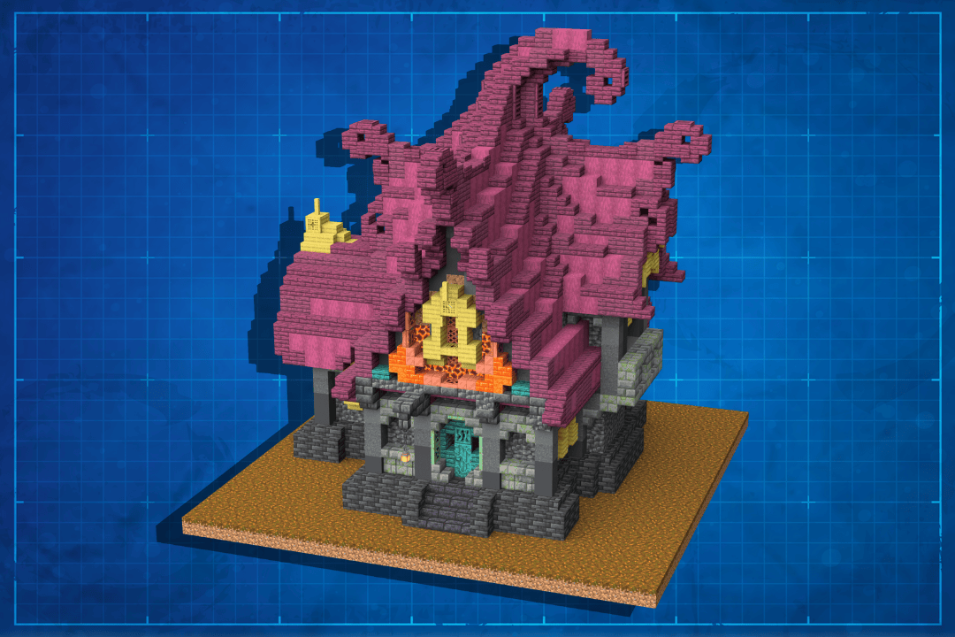 Minecraft Halloween Crimson Bastion | 3D Guide @ Charliecustard Builds