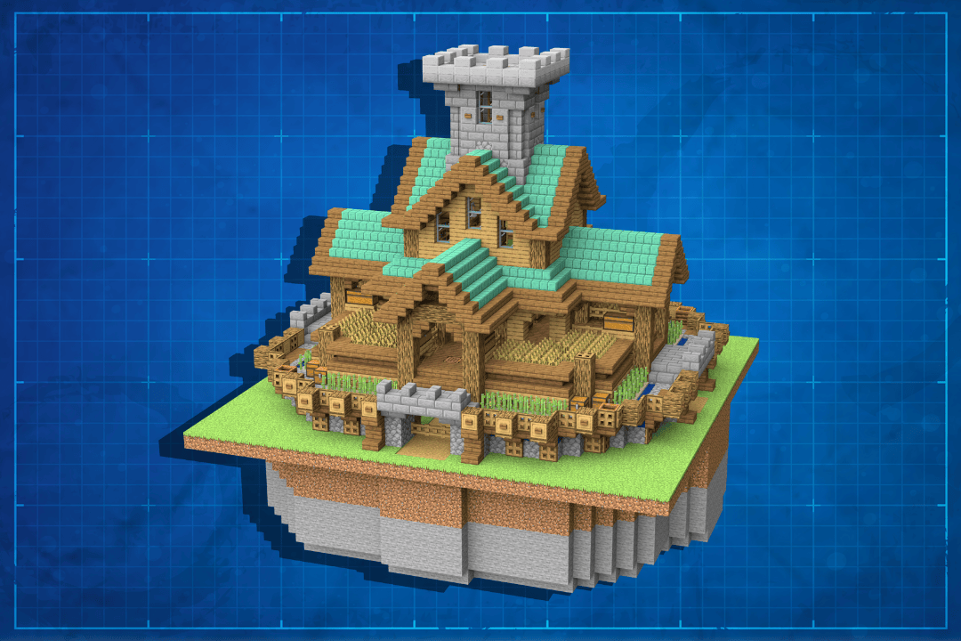 Minecraft Mini Castle | 3D Guide @ Charliecustard Builds