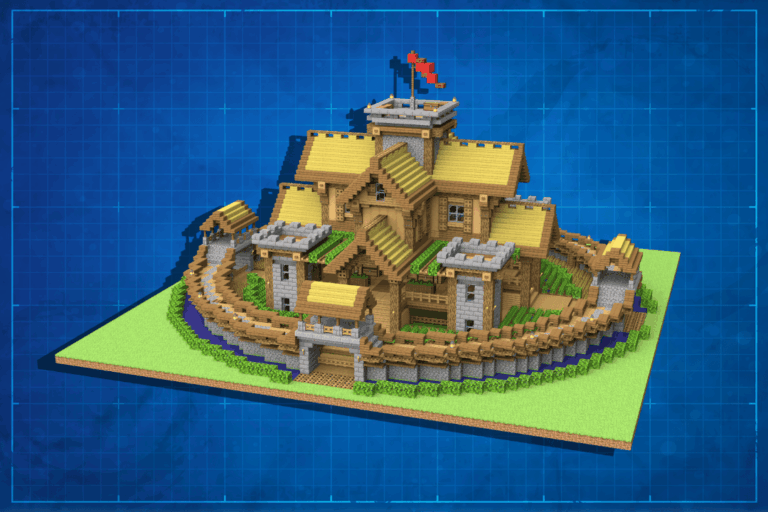 Minecraft Mini Castle | 3D Guide @ Charliecustard Builds
