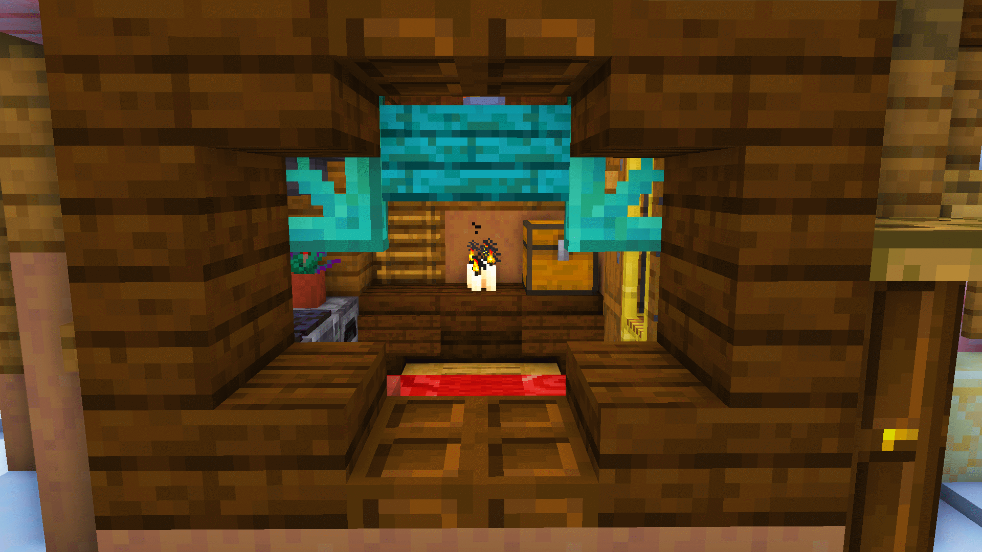 Minecraft Christmas Swirly Cabins | 3D Guide @ Charliecustard Builds